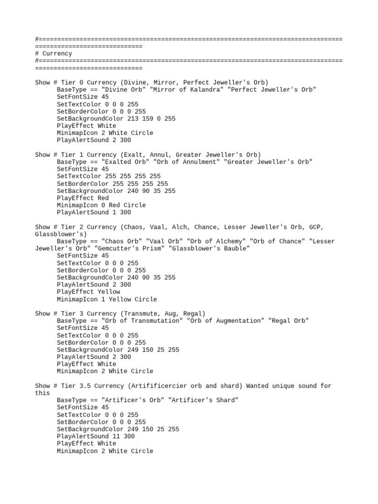 POE2 Generic Filter - Filter | PDF