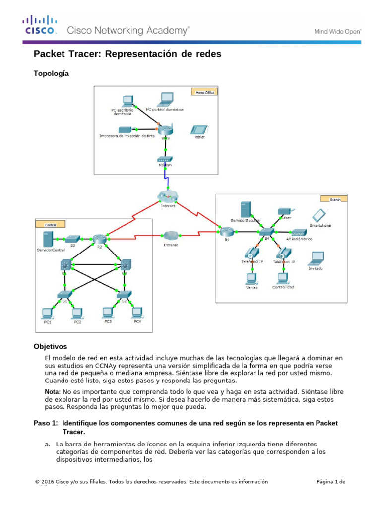 Representación de Redes en Packet Tracer | PDF | Red de área amplia ...