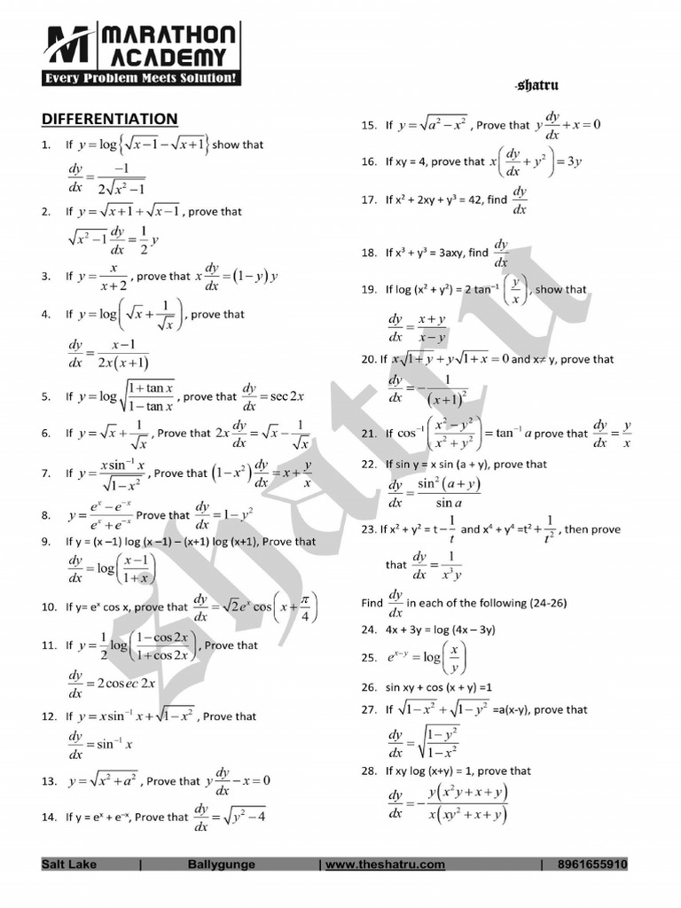 Differentiation 1 | PDF