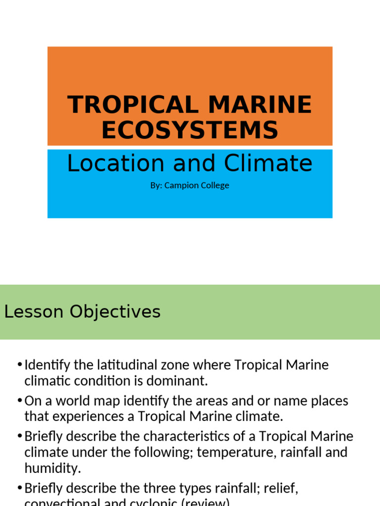 Understanding Tropical Marine Climate | PDF | Rain | Precipitation