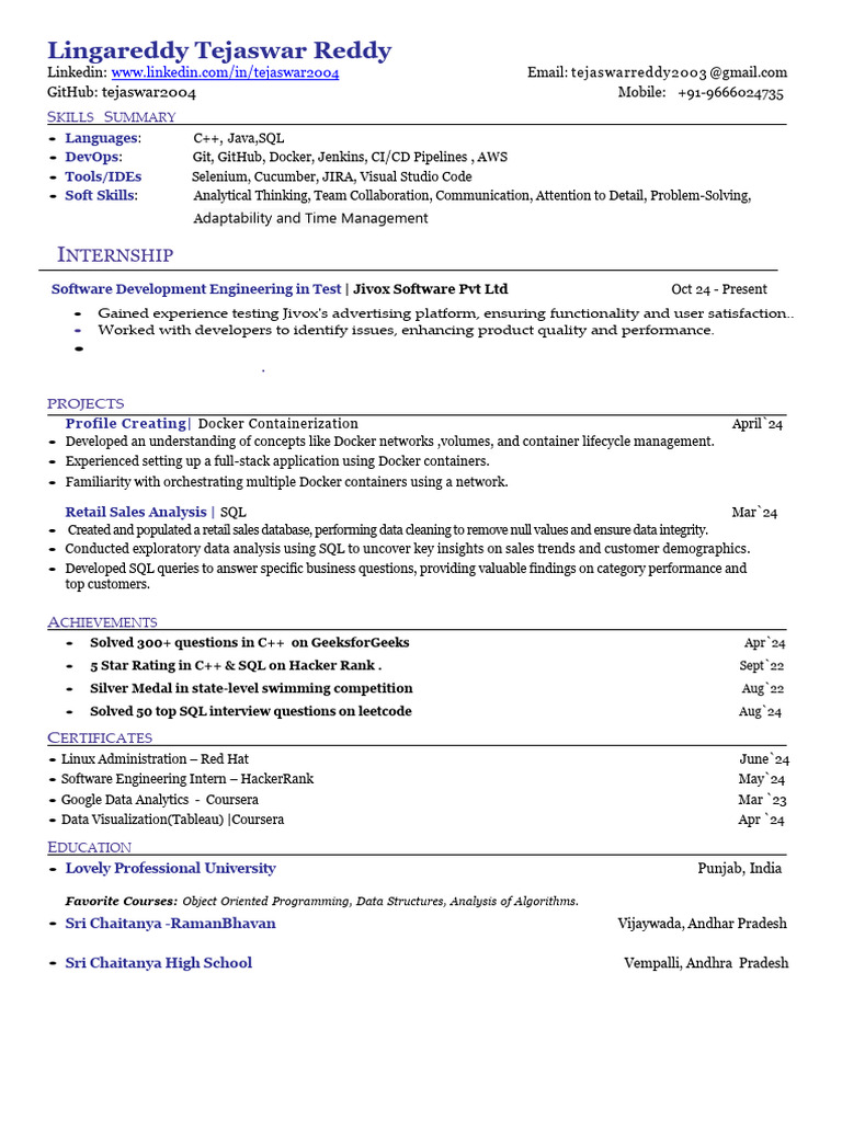 Sdet Devops | PDF | Sql | Data