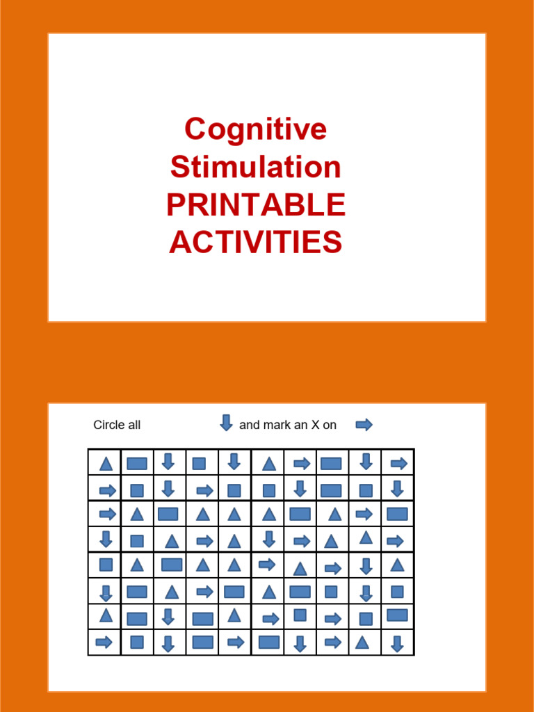 Cognitive Stimulation | PDF