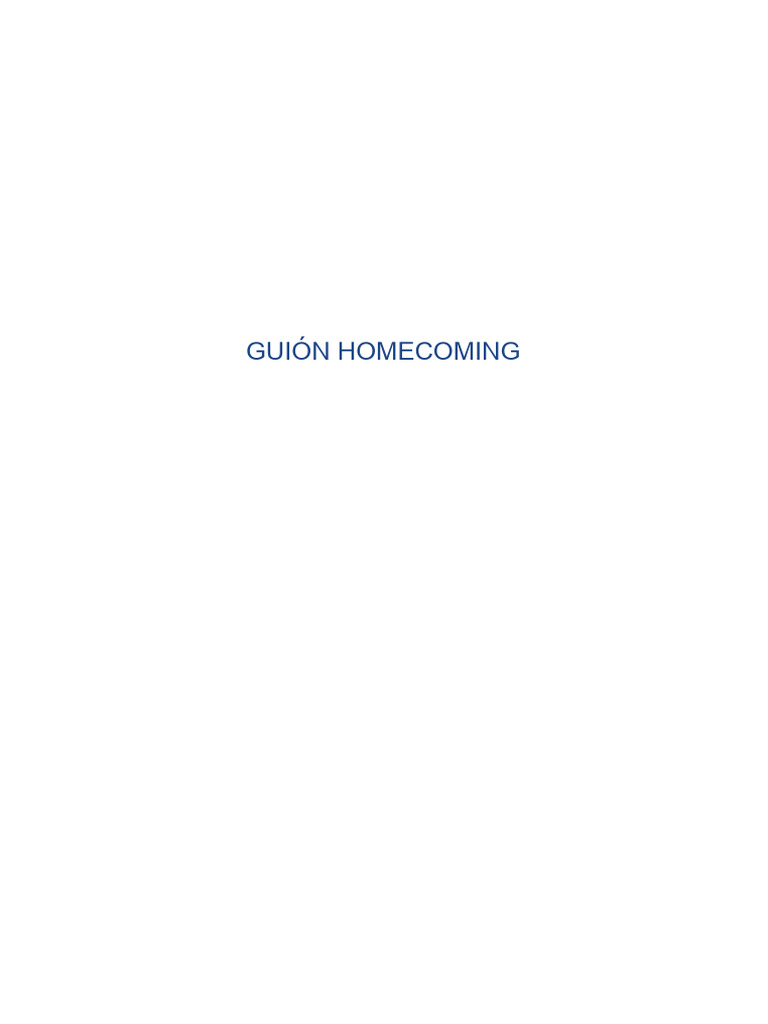 Guion Homecoming | PDF | Hombre araña
