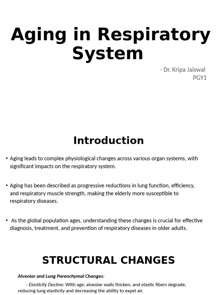 Aging Effects on Respiratory Health | PDF | Lung | Respiratory System