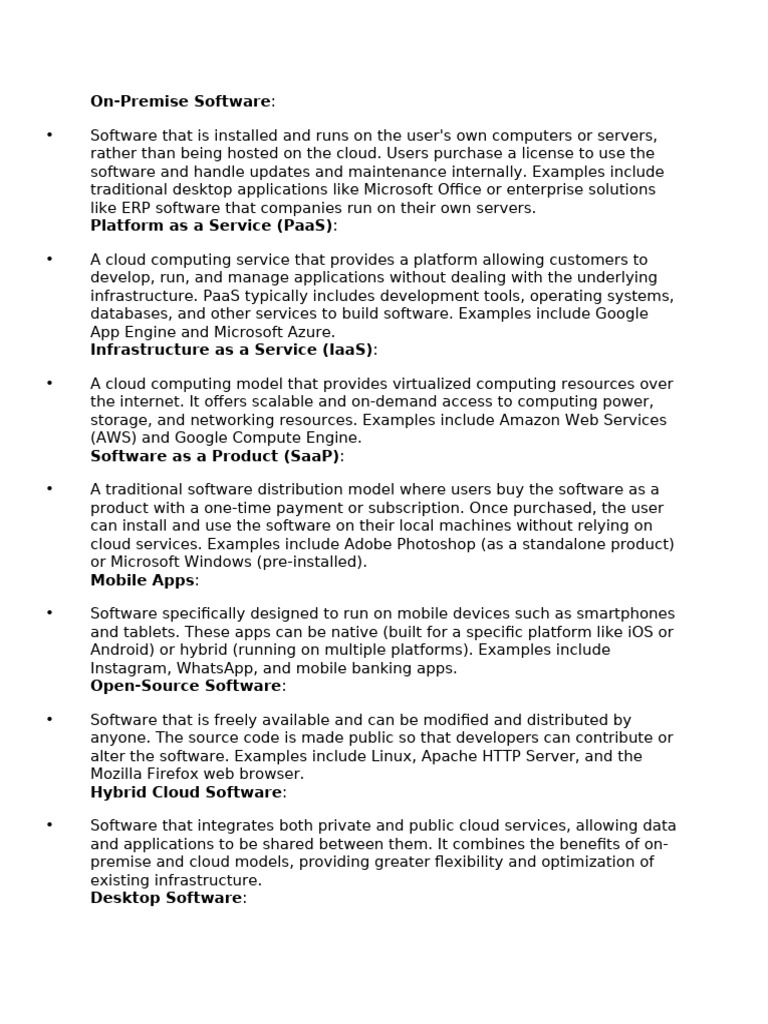 Types of Software Deployment Models | PDF | Cloud Computing ...