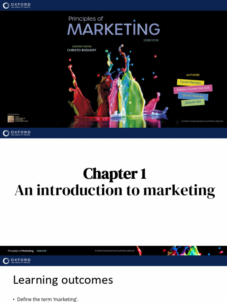 Chapter 1 Introduction To Marketing | PDF | Marketing | Sales