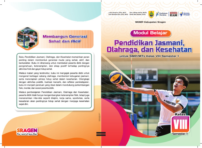 Cover Modul Belajar PJOK MGMP Sragen Kelas VIII | PDF