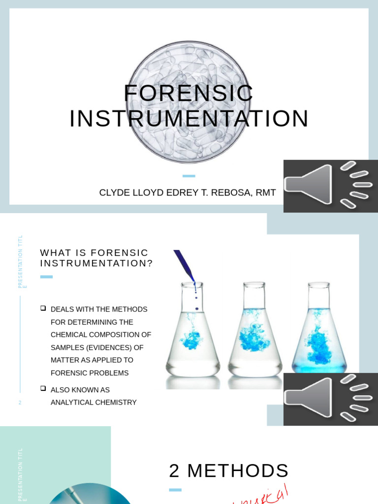 Chapter 1-Forensic Instrumentation by Clyde Rebosa, RMT Ch1 | PDF ...