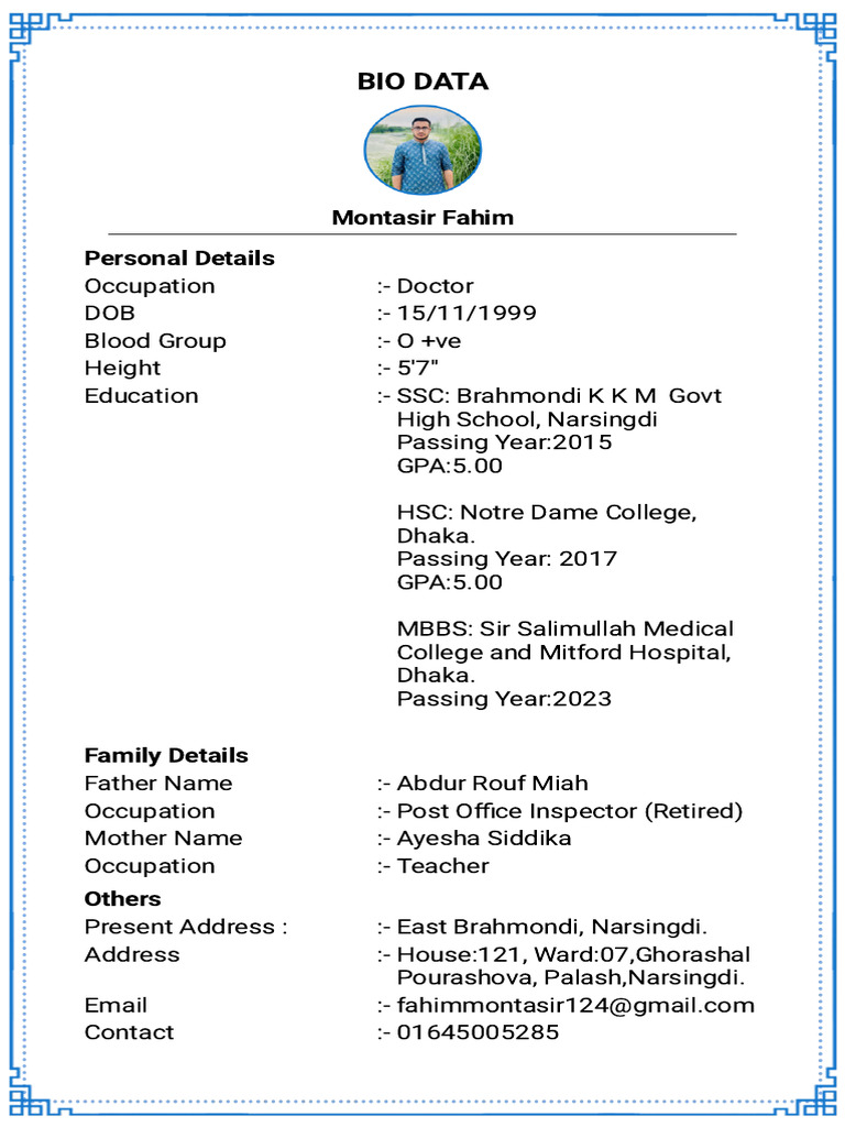 Biodata_1 | PDF