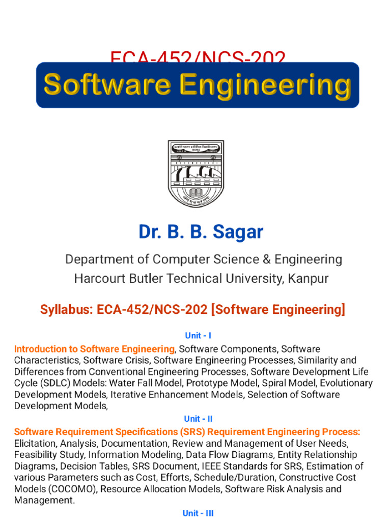 First Lecture (Software Engineering) - Phoenix | PDF