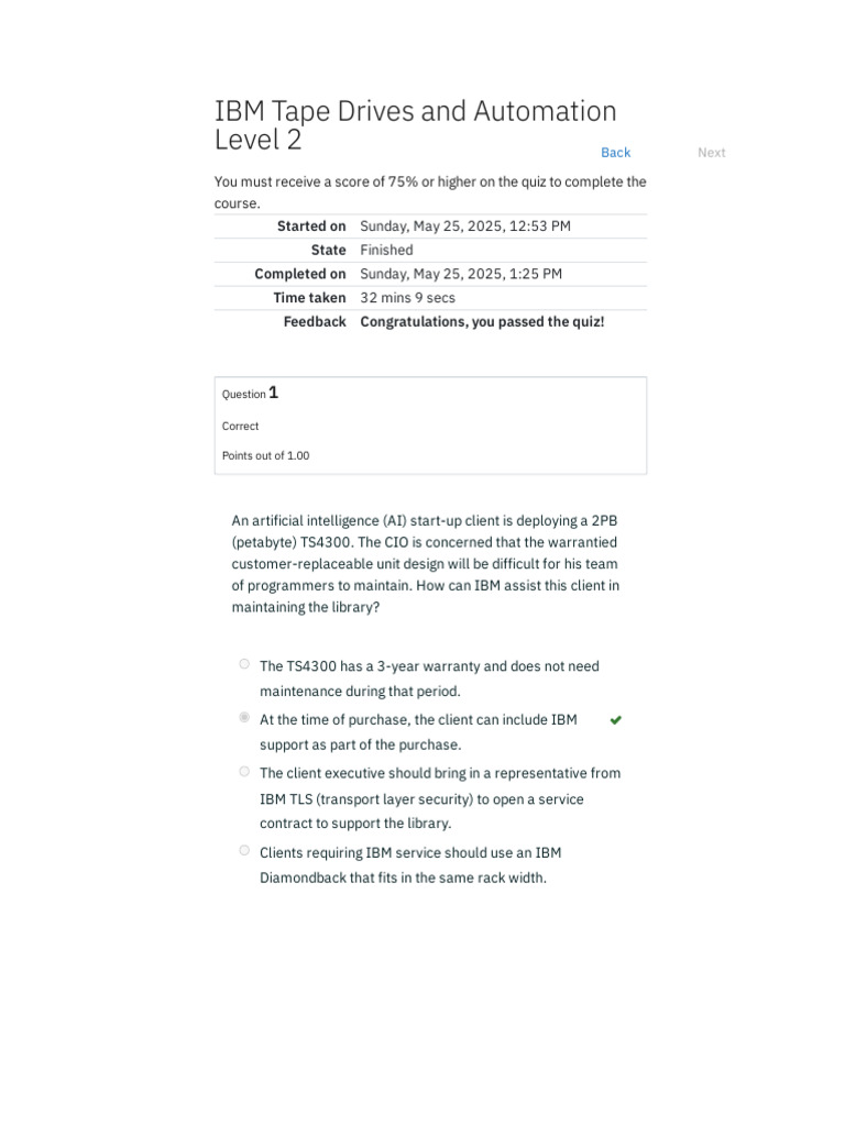 IBM Tape Drives and Automation Level 2 - Attempt Review | PDF | Information Technology ...