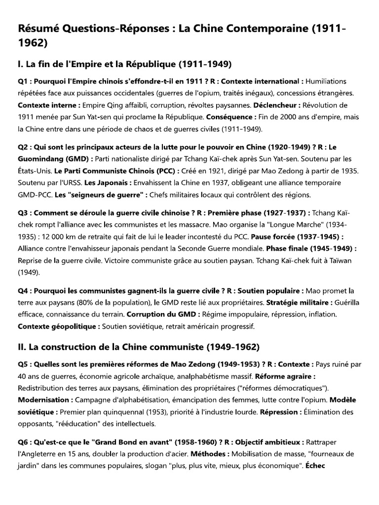 Chine Contemporaine | PDF