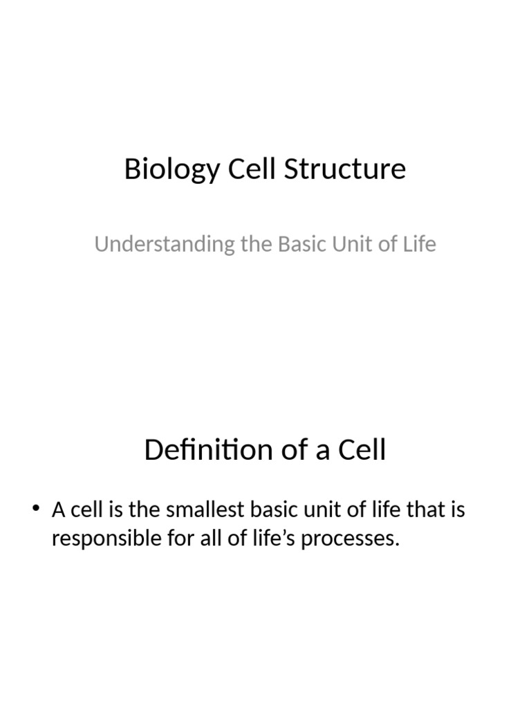 Biology Cell Structure Presentation | PDF | Cell (Biology) | Chloroplast