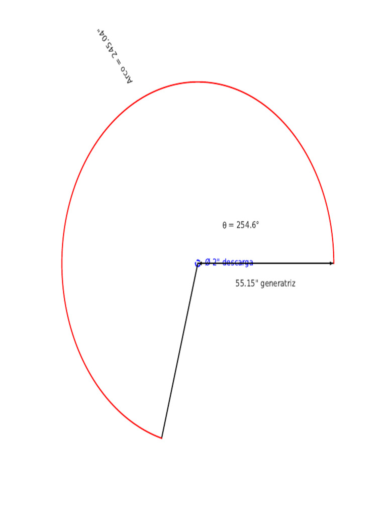 Desarrollo Cono Descarga 2in | PDF