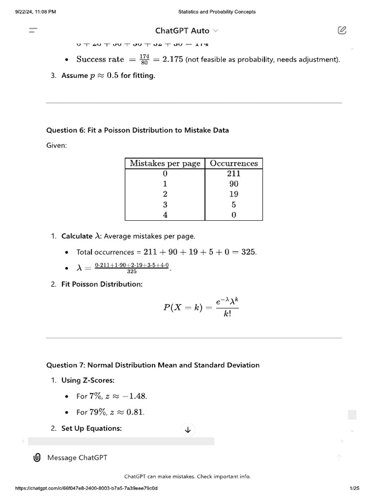 Statistics and Probability Concepts | PDF