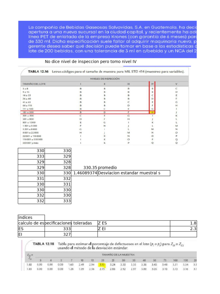 Sistemas de Muestreo Por Variables MIL STD 414 | PDF