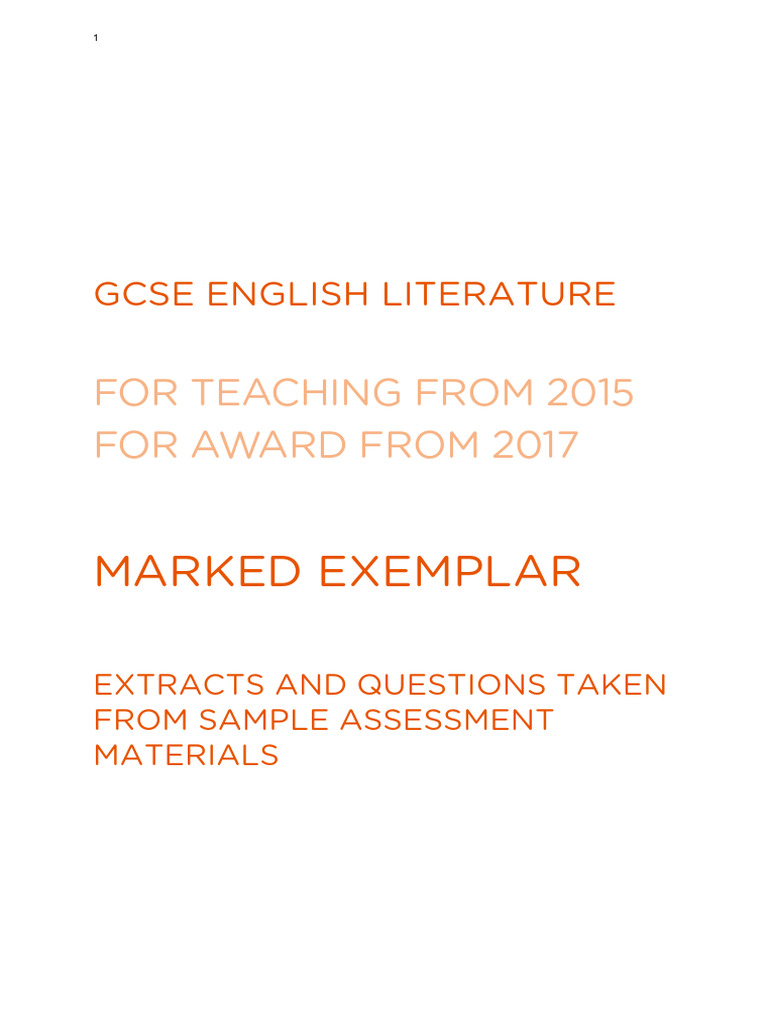 An Inspector Calls Sample Extract Exemplar p.55 Band 5 | PDF ...