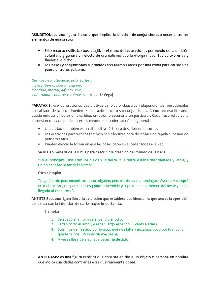 Ejemplos de Antífrasis y Antítesis | PDF | Amor