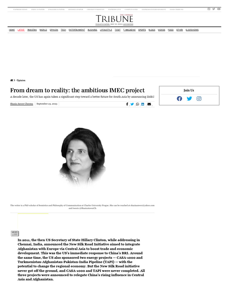 From Dream To Reality - The Ambitious IMEC Project | PDF | United Arab ...