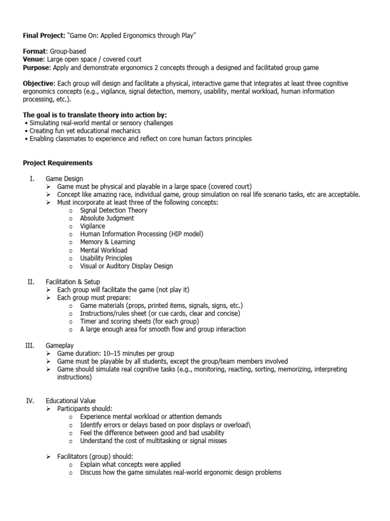 Final Project Ergonomics | PDF | Simulation | Usability