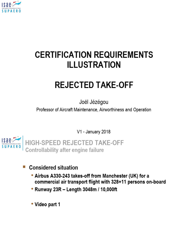 A330 High Speed Rejected Take Off Explanation Certification JJezegou ...