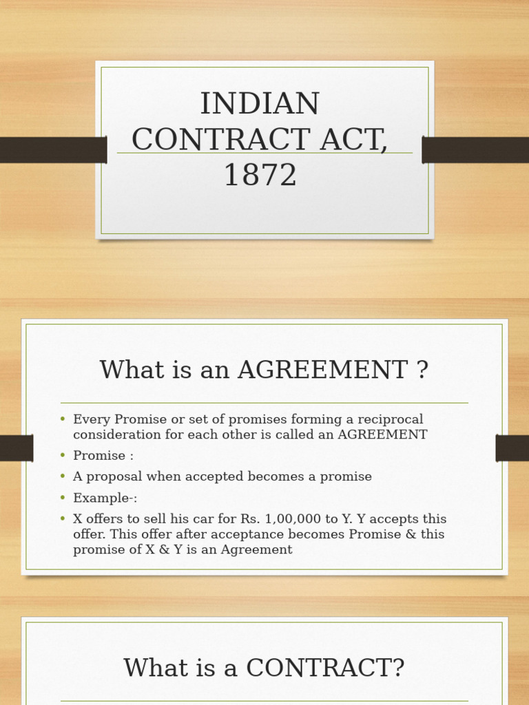 Indian Contract Act: Agreement & Contract Basics | PDF | Breach Of ...