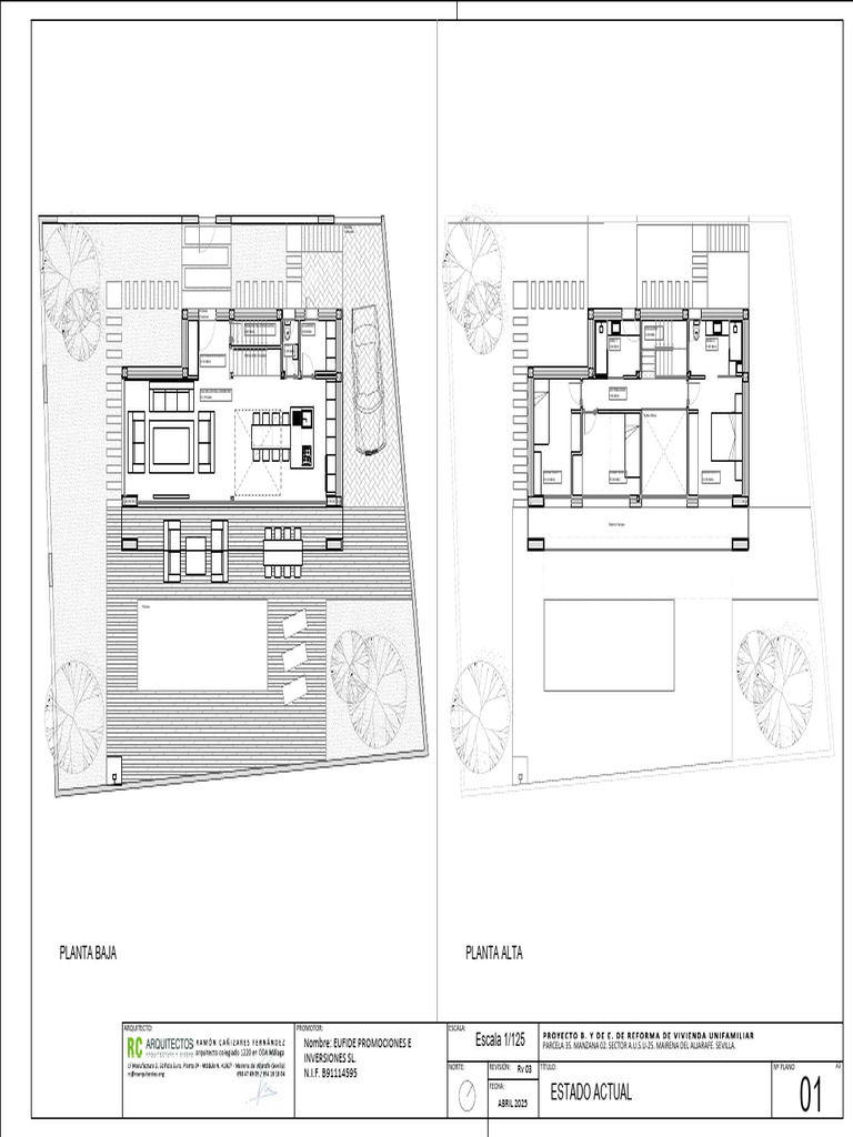 Reforma de Vivienda Unifamiliar en Sevilla | PDF | Hormigón | Cemento