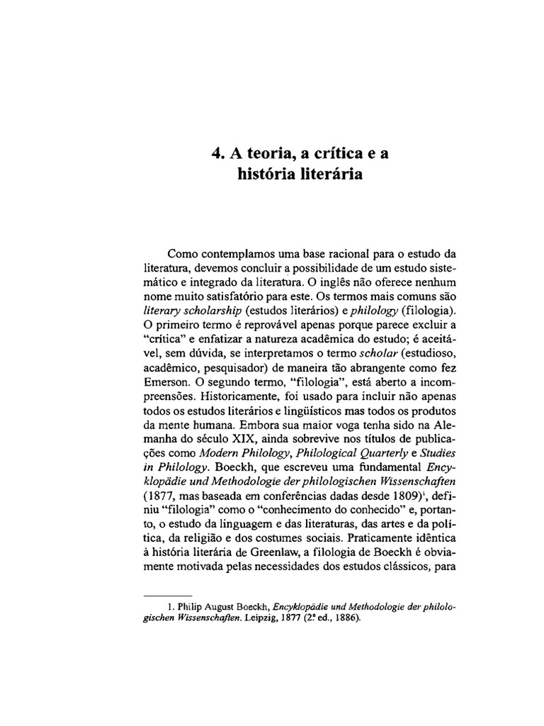 ''A Teoria, A Crítica e A História Literária'', de René Wellek e Austin ...