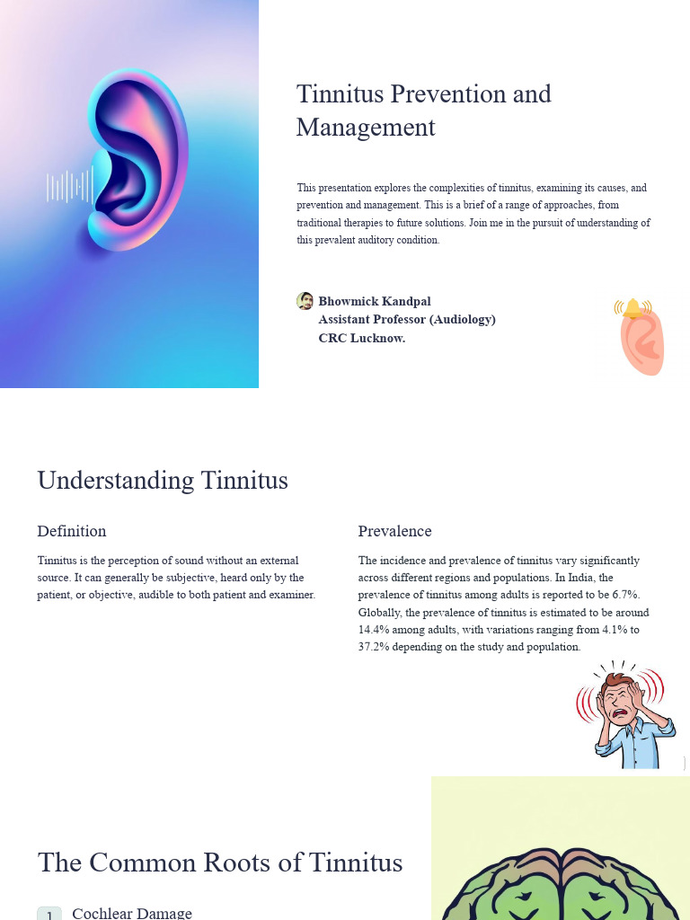 Prevention and Management Tinnitus | PDF | Tinnitus | Hearing Loss