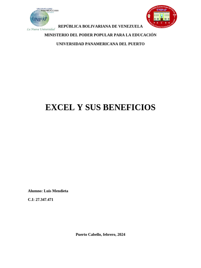 Beneficios de Excel y sus herramientas | PDF | Microsoft Excel | Microsoft