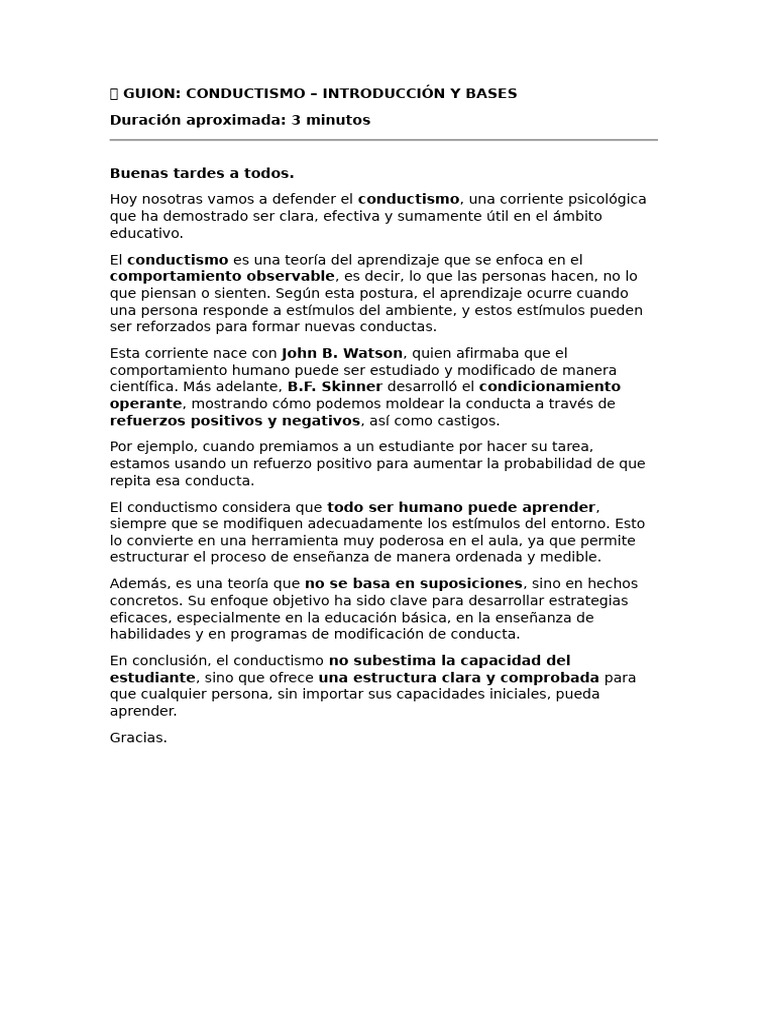 ? GUION Intro | PDF | Enseñando | Aprendizaje