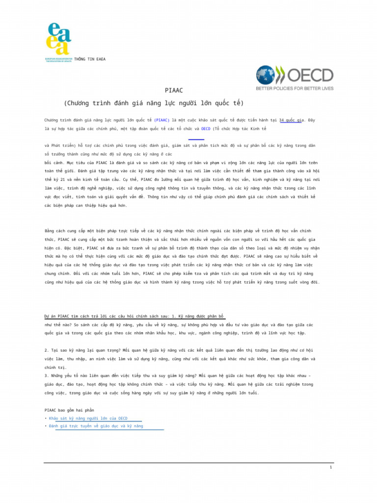 2013 - Eaea Infonote Piaac 3 | PDF