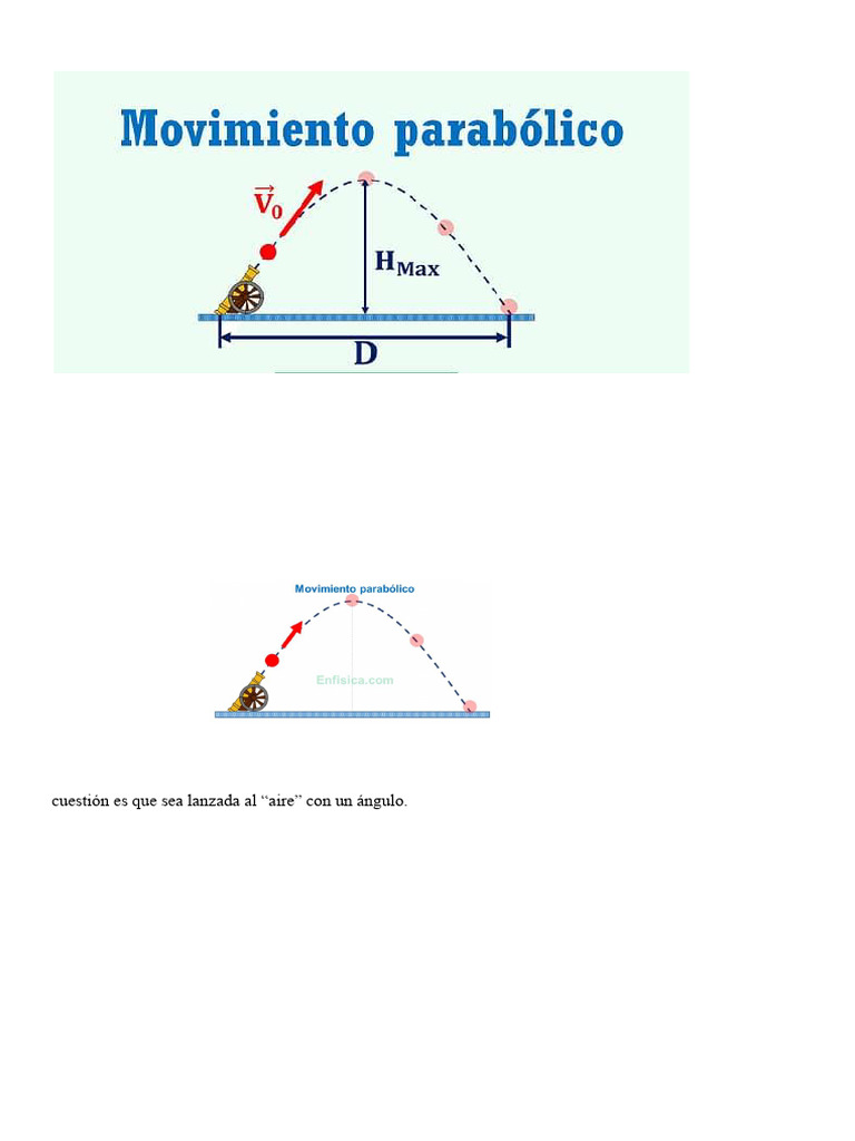 Explicación Del Movimiento Parabólico | PDF | Velocidad | Rotación