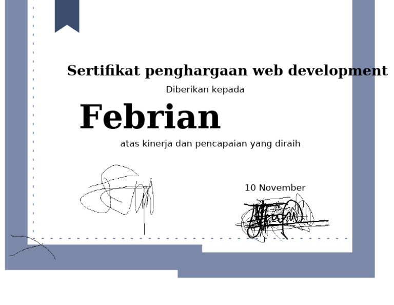 Tugas Sertifikat Penghargaan Febrian Lantong | PDF