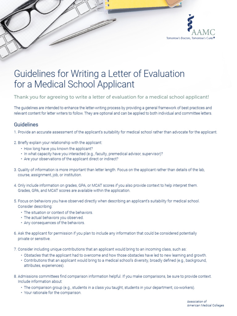 23-144 Guidelines For Writing A Letter of Evaluation One Pager Update R1-1 | PDF | Communication ...