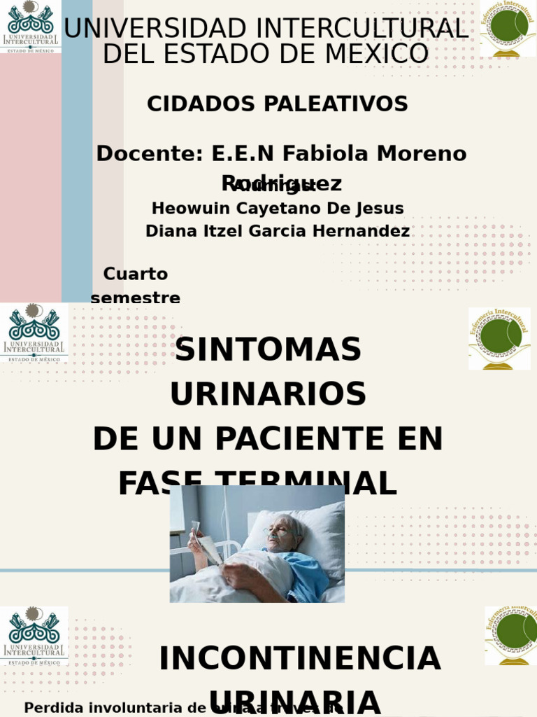 Síntomas urinarios en pacientes terminales | PDF | Micción | Medicina ...