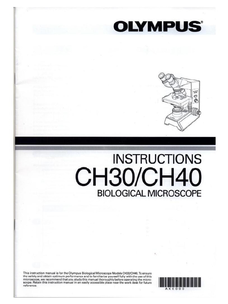 Olympus CH30 CH40 Instruction Manual | PDF | Camera | Optics