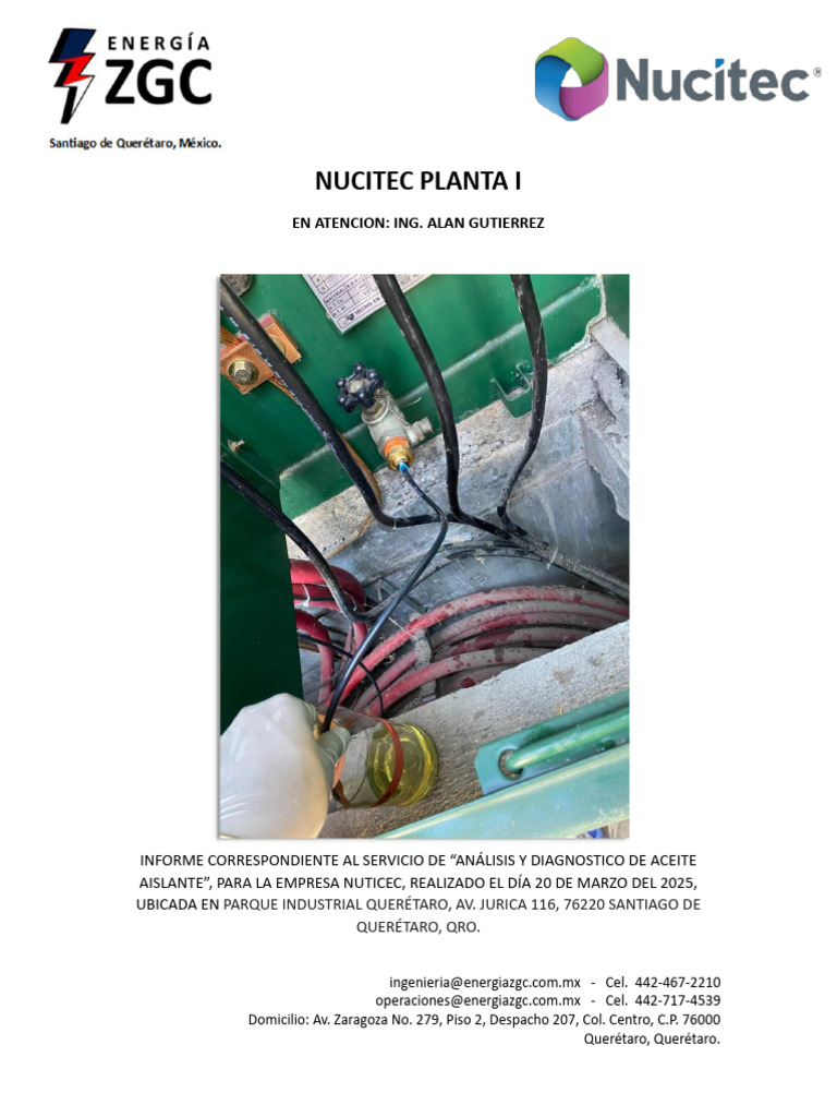 Análisis de Aceite Aislante en Transformadores | PDF | Transformador ...