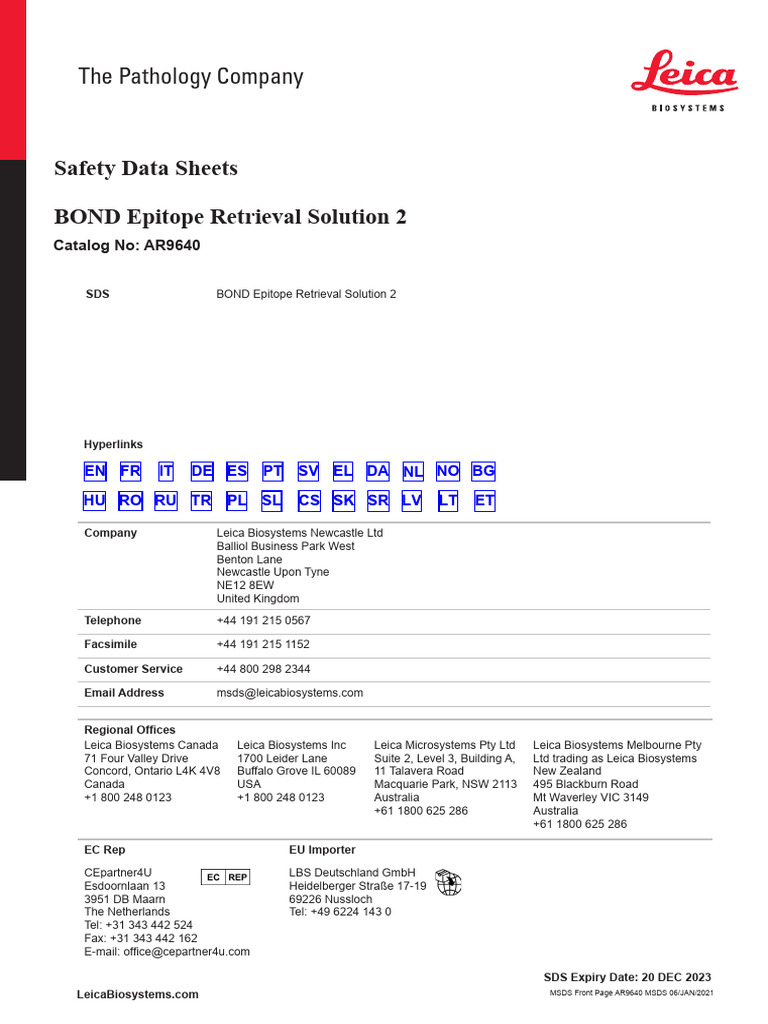Er2 SDS | PDF | Toxicity | Chemistry