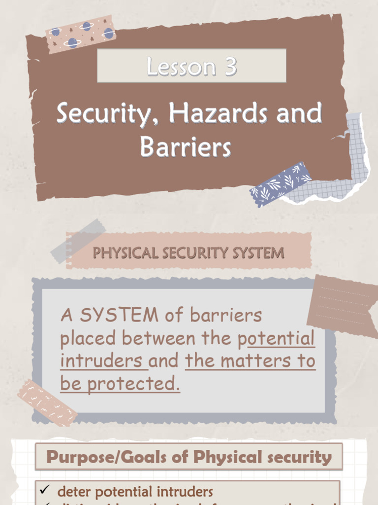 Security, Hazards and Barriers | PDF | Physical Security