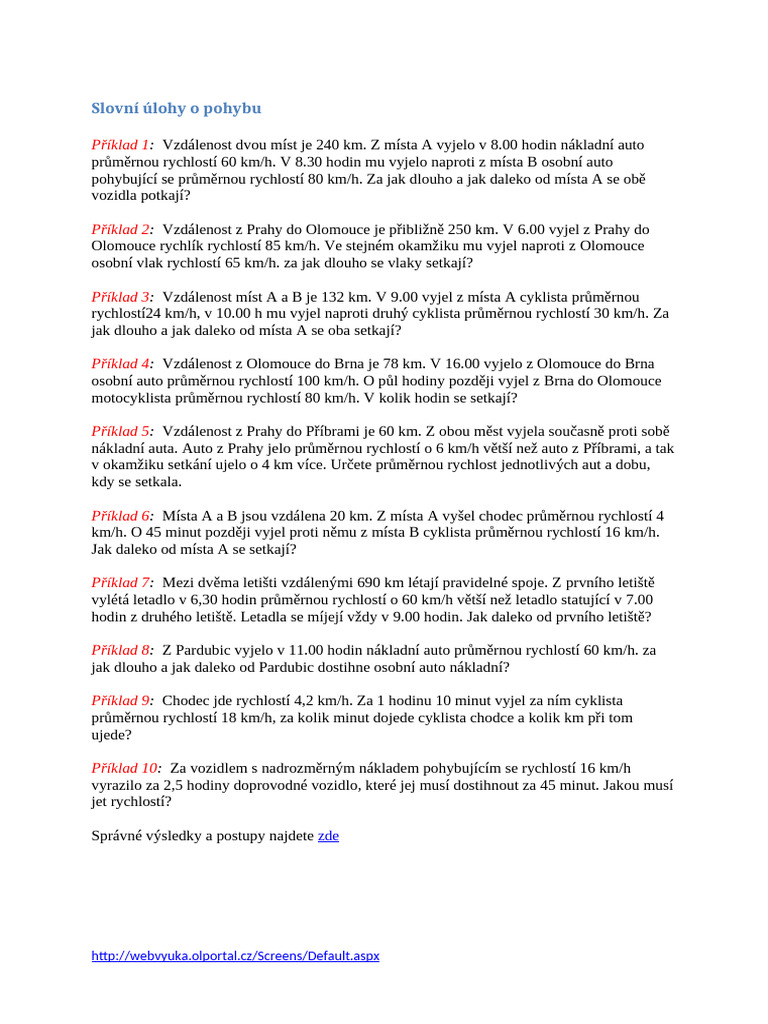 Ulohy o Pohybu | PDF