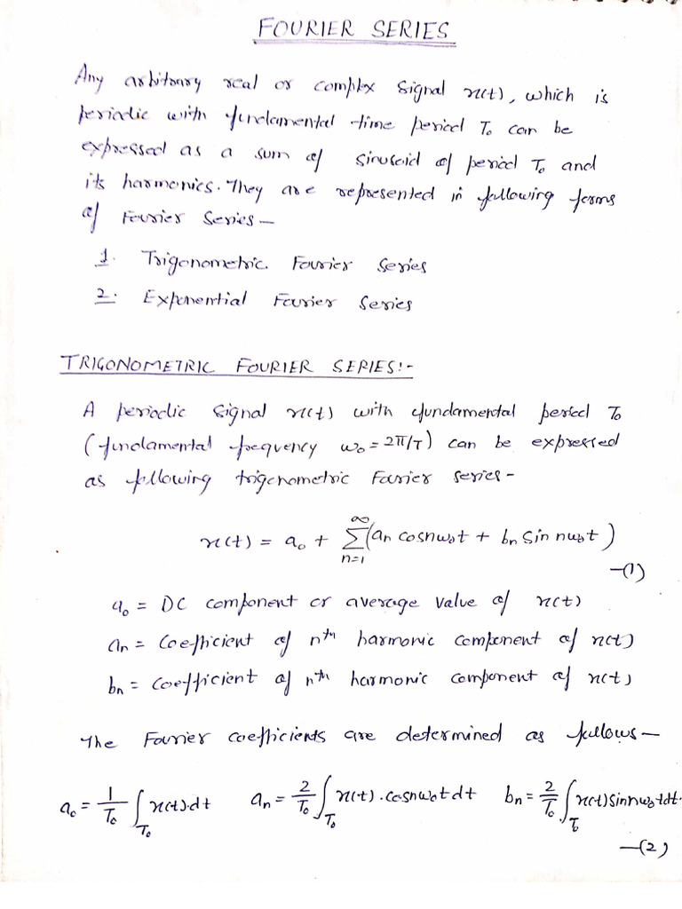 Unit 3 - Fourier Series | PDF