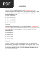 Anesthesia Q&A - CPT Exam Prep | PDF | Anesthesia | Surgery