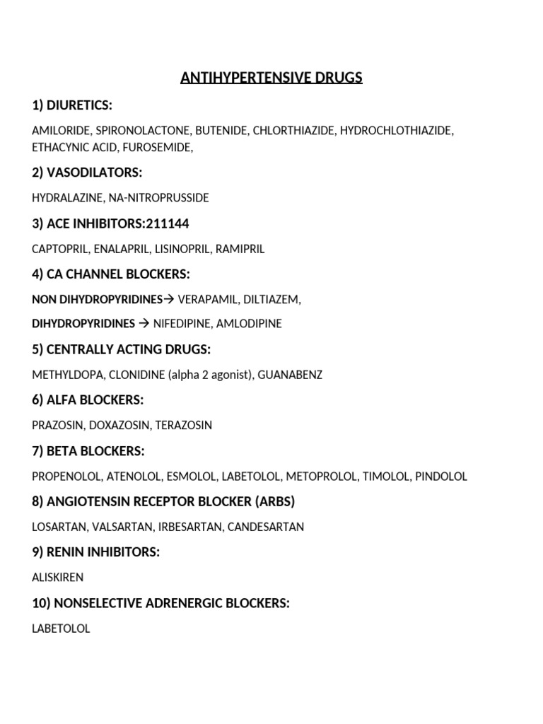 Cvs Drugs Classification | PDF | Coagulation | Cardiology