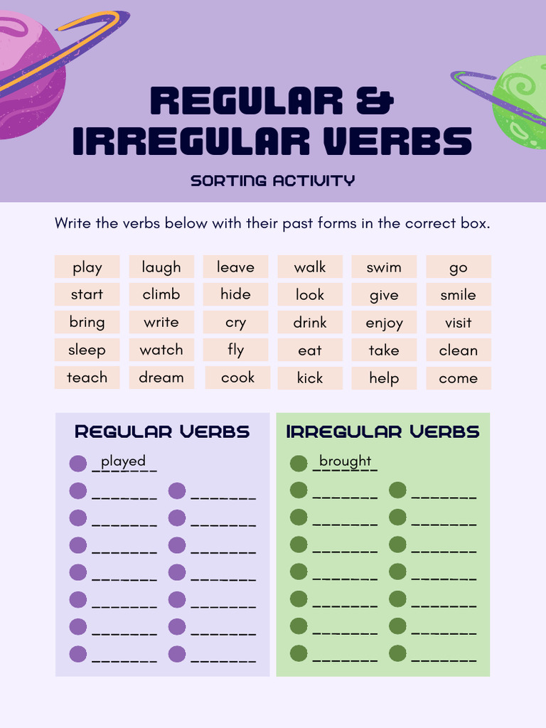Irregular Verbs Past Tense | PDF