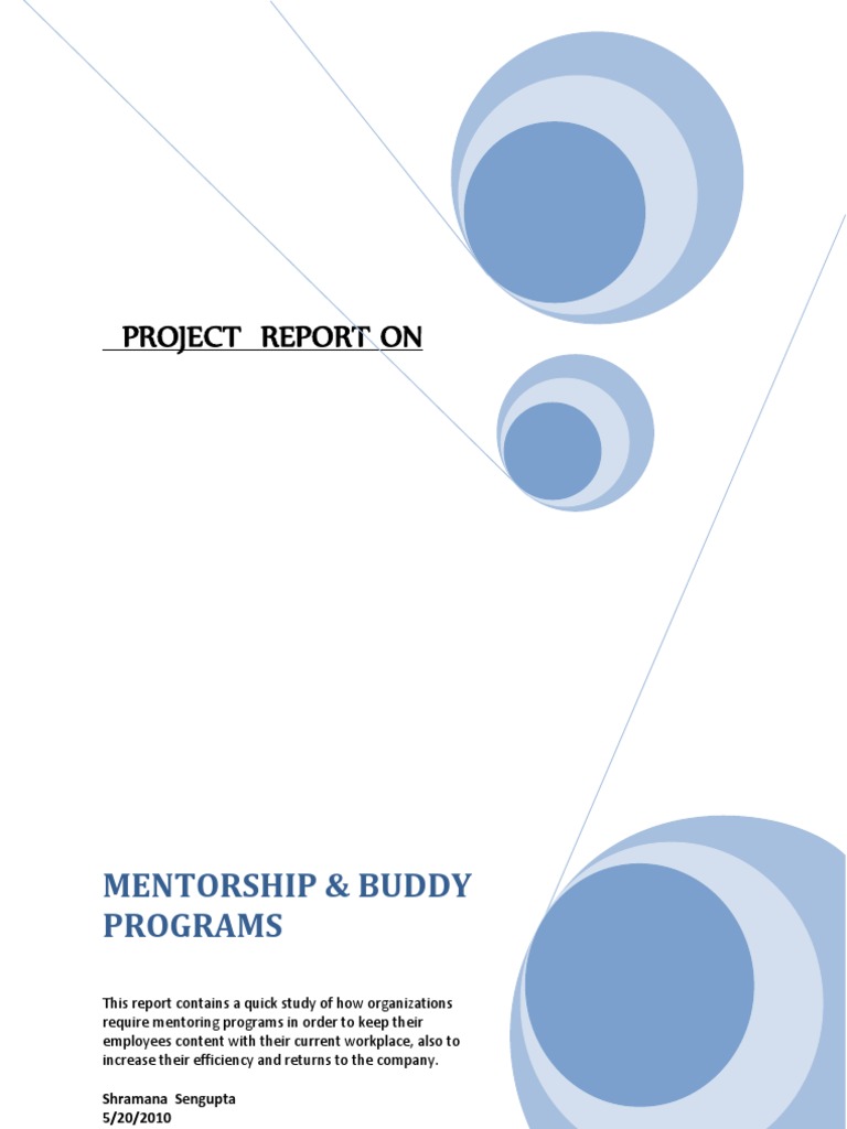 Project Report On: Mentorship & Buddy Programs | PDF | Mentorship ...