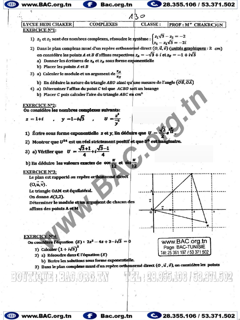 Série Nombre Complexe Avec Correction | PDF