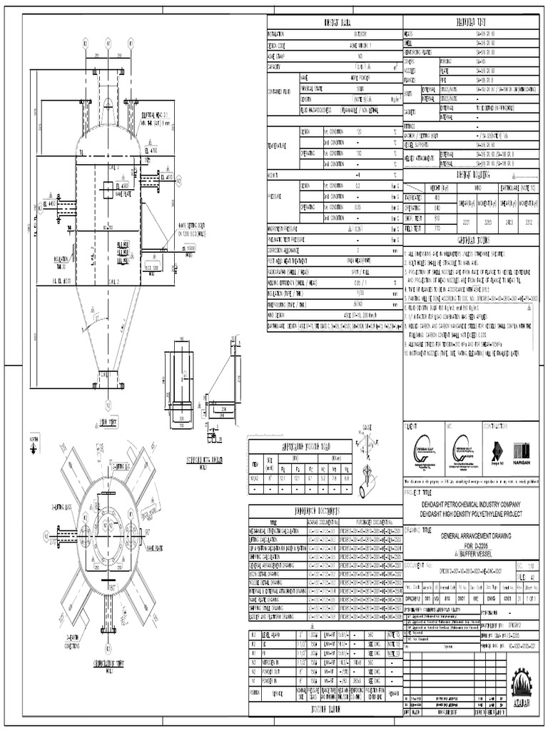 (General Arrangement Drawing For D 2205) Dpic9812 001 VD 0810 0001 Me ...