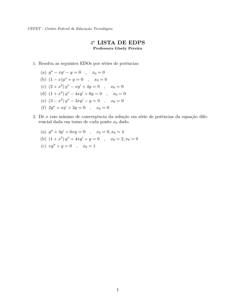 Edps - Lista 4 | PDF