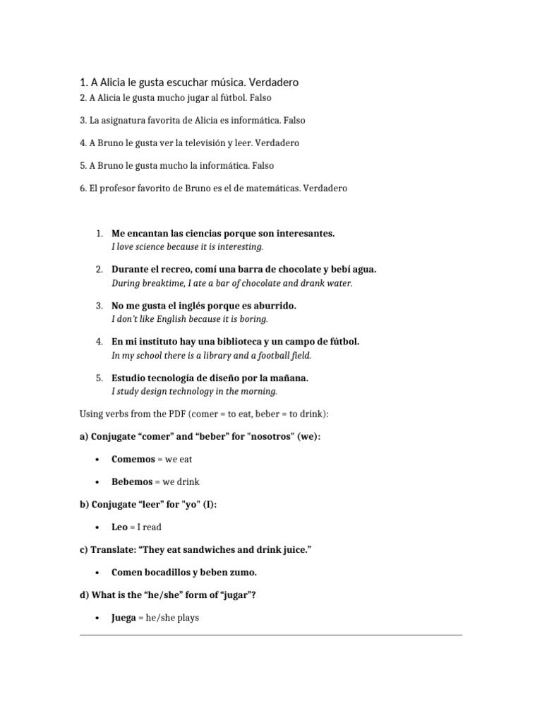 Spanish Homework Module 1 | PDF